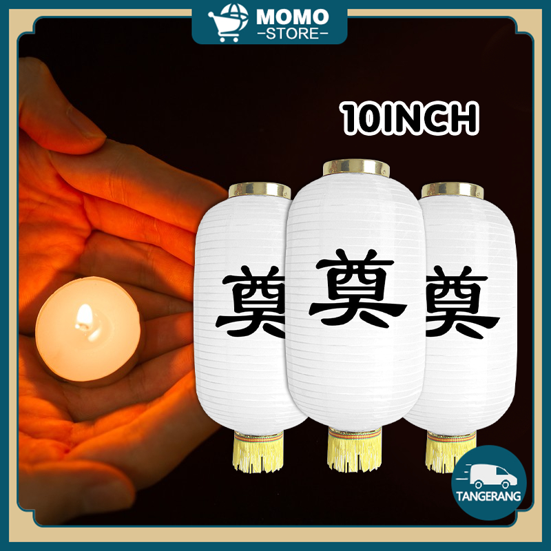 Jual 10 Inch Lampion Pemakaman Cina Bahan Kain Lampion Putih Lampion ...