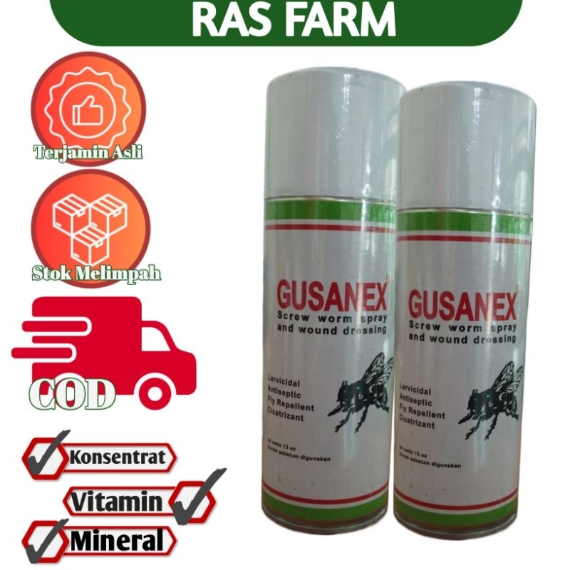 Jual GUSANEX 13oz | OBAT LUKA | ANTISEPTIK SEMPROT LARVA LALAT HEWAN ...