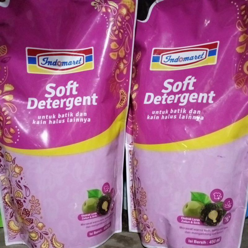 Jual soft detergent indomaret batik dan kain halus 450ml | Shopee Indonesia