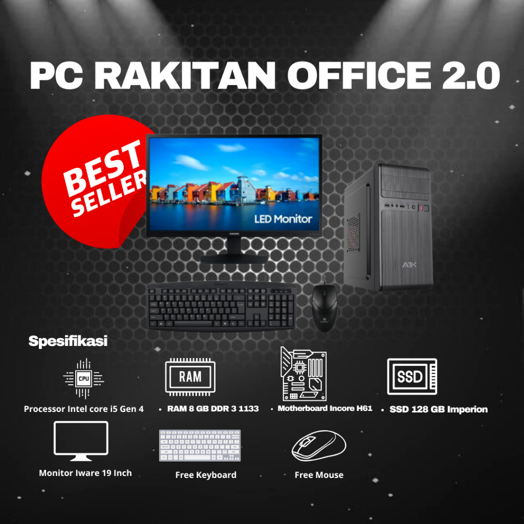 Jual PC RAKITAN OFFICE PC RAKITAN INTEL CORE I5 INTEL CORE I3 PC OFFICE | Shopee Indonesia