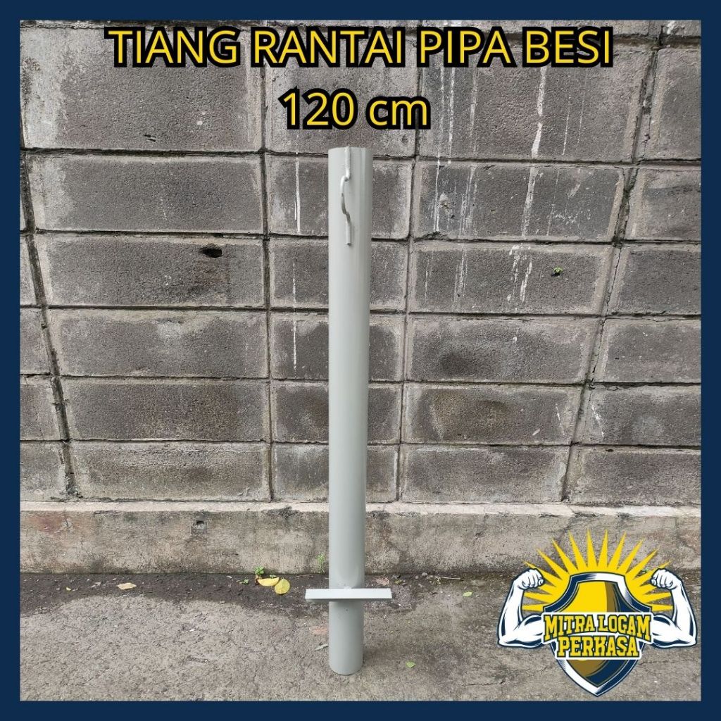 Jual [120cm] Tiang Rantai Tanam, Tiang Rantai Pembatas, Tiang Parkiran ...
