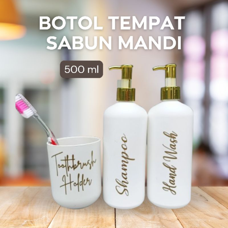 Jual BOTOL SABUN CAIR PUTIH LUXURY GOLD 500ML AESTHETIC REFIL REFILL ...
