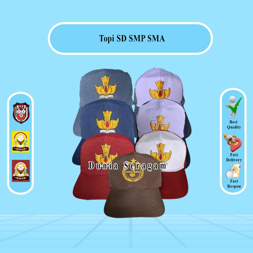 Jual Topi Sekolah Anak SD SMP SMU SMA SMK Madrasah | Shopee Indonesia