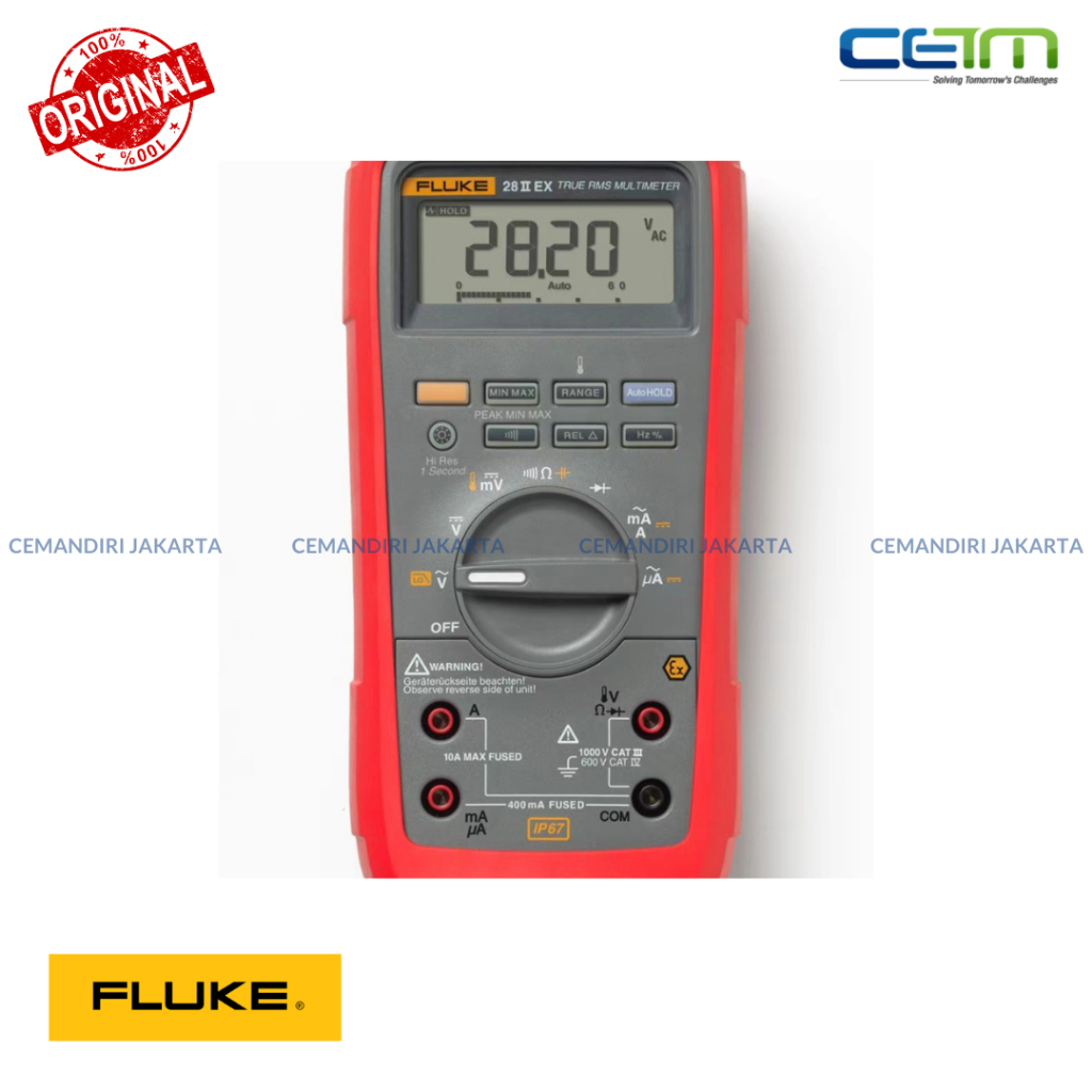 Jual Fluke 28 II Ex Intrinsically Safe True RMS Digital Multimeter ...