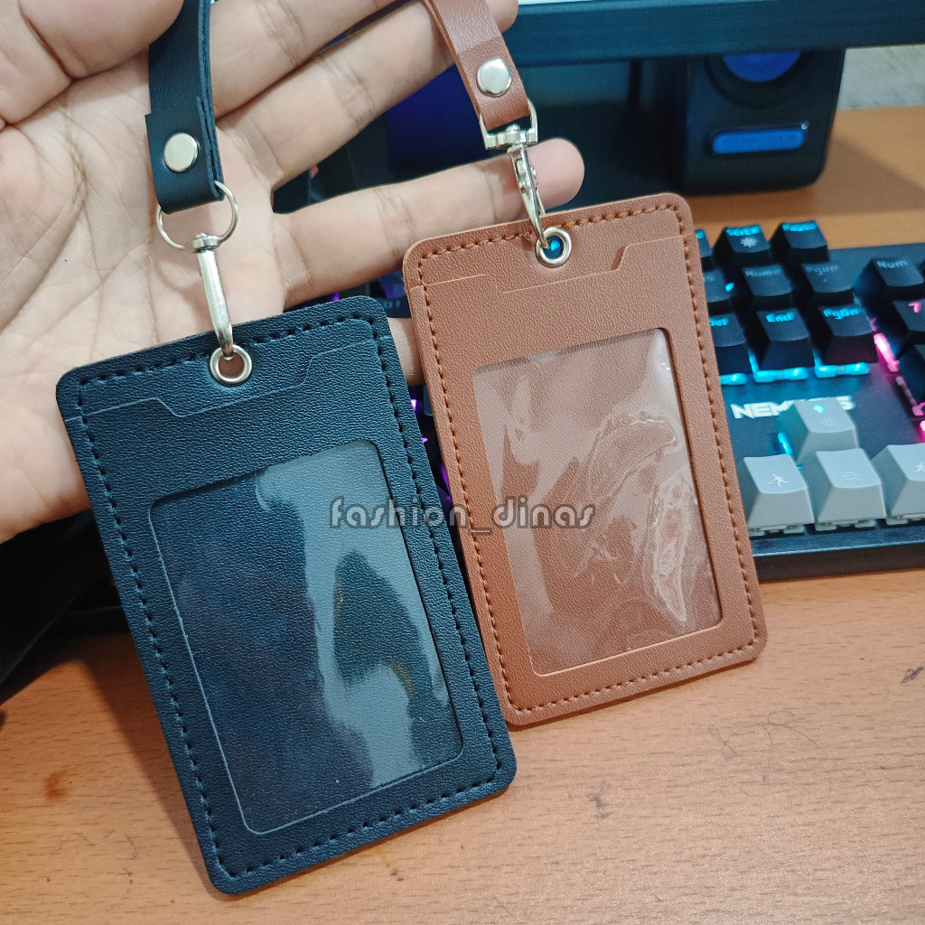 Jual ID Card Holder Kulit / Dompet Id Card / Dompet KTA | Shopee Indonesia