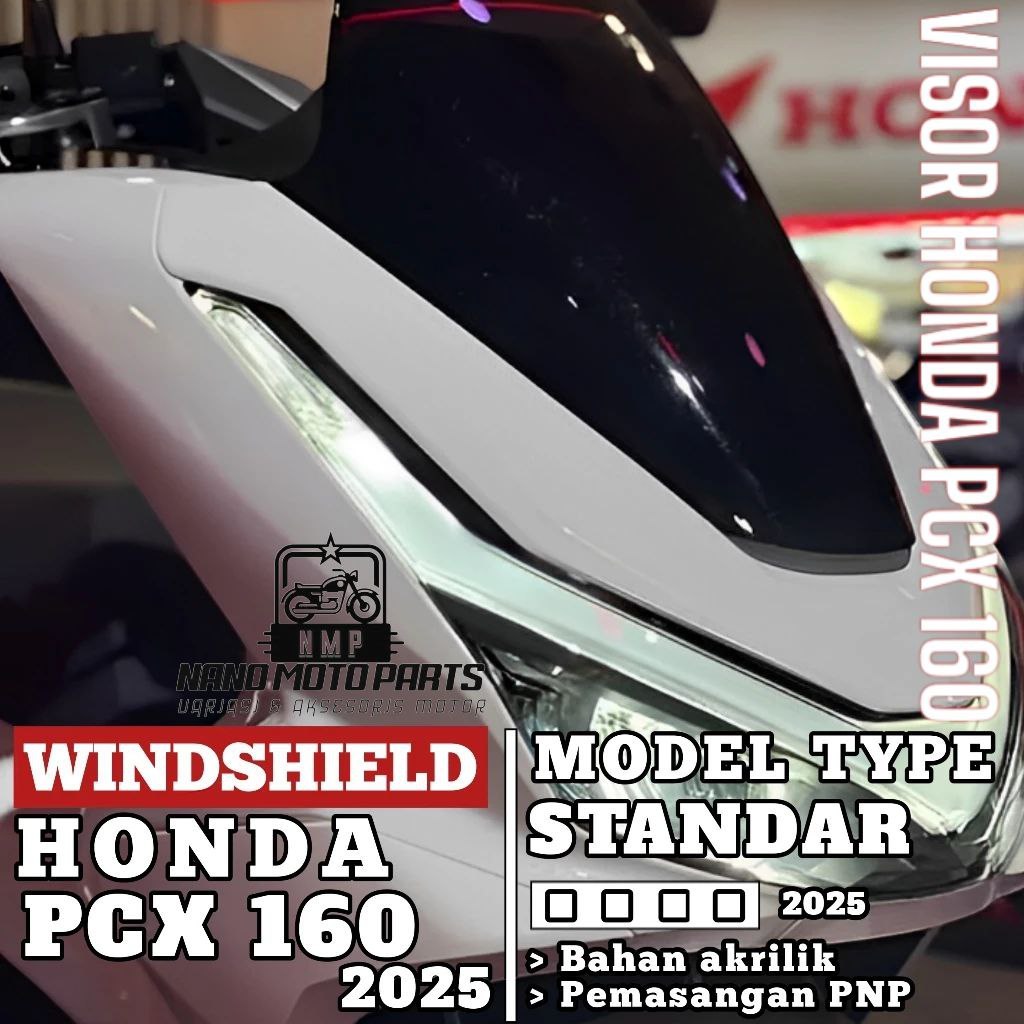 Jual VISOR PCX160 2025 VISOR PCX 160 NEW 2025 VISOR WINDSHIELD HONDA ...