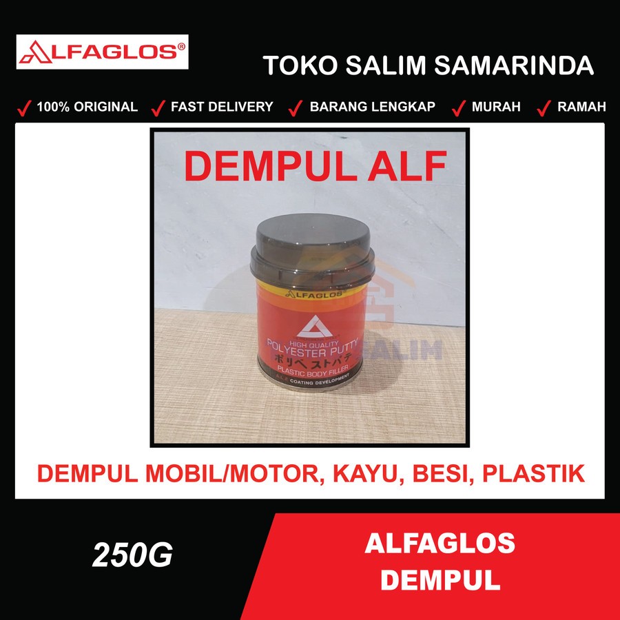Jual Dempul ALF / Dempul ALFAGLOS Putty / Polyester Putty ALFAGLOS 250G ...