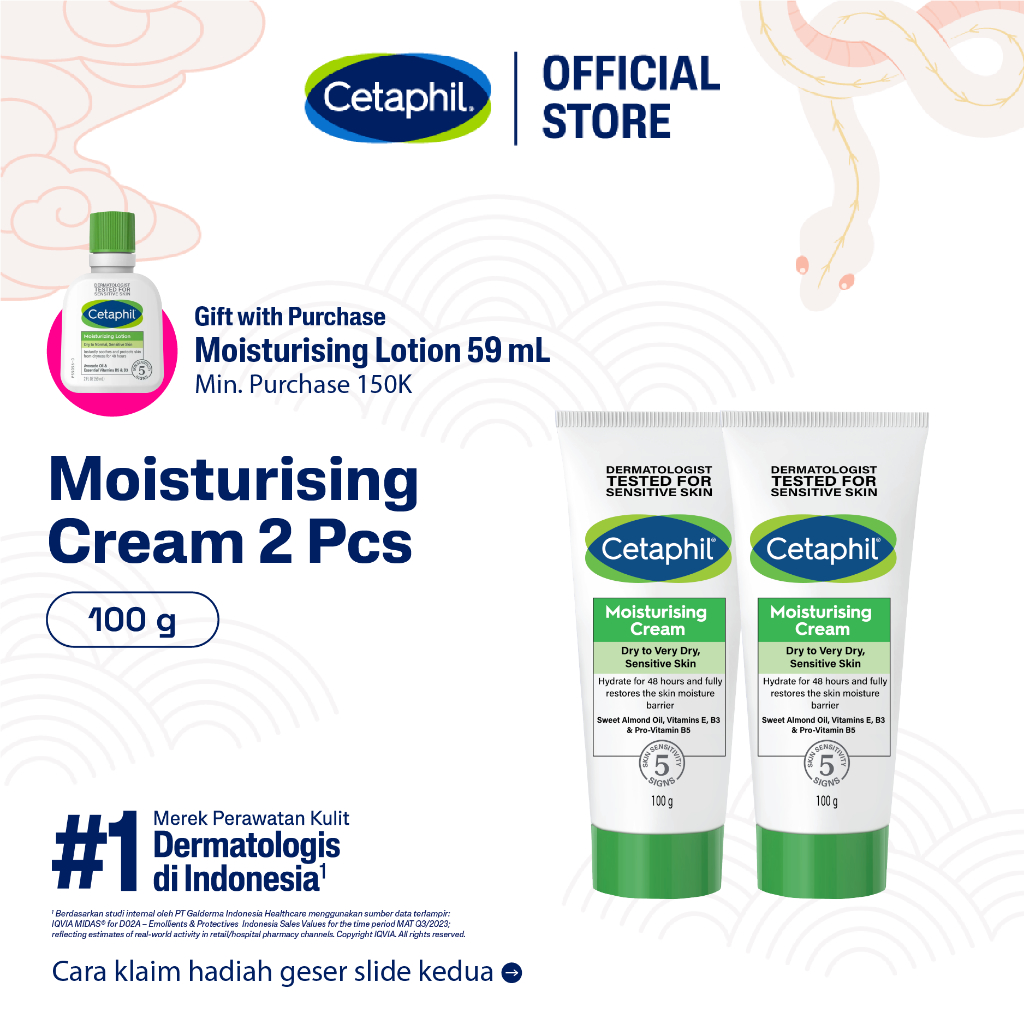 Jual Cetaphil Moisturizing Cream 100g Twin Pack | Shopee Indonesia