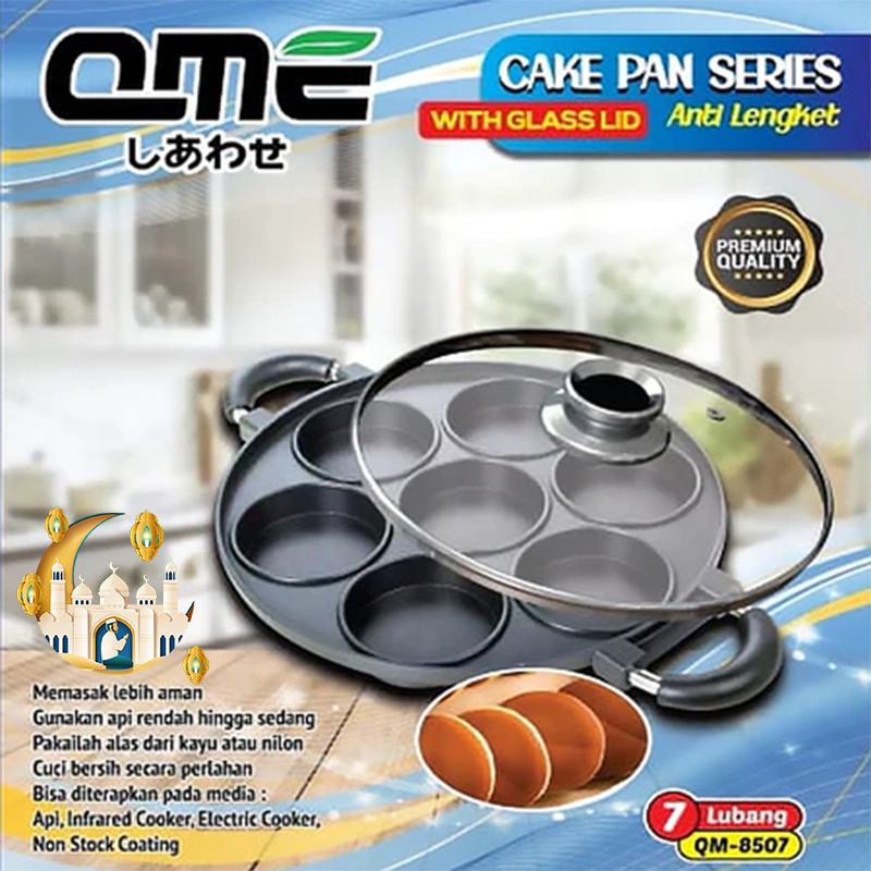 Jual QME-Cetakan kue teflon anti lengket 7/8 Lubang snack maker pan ...