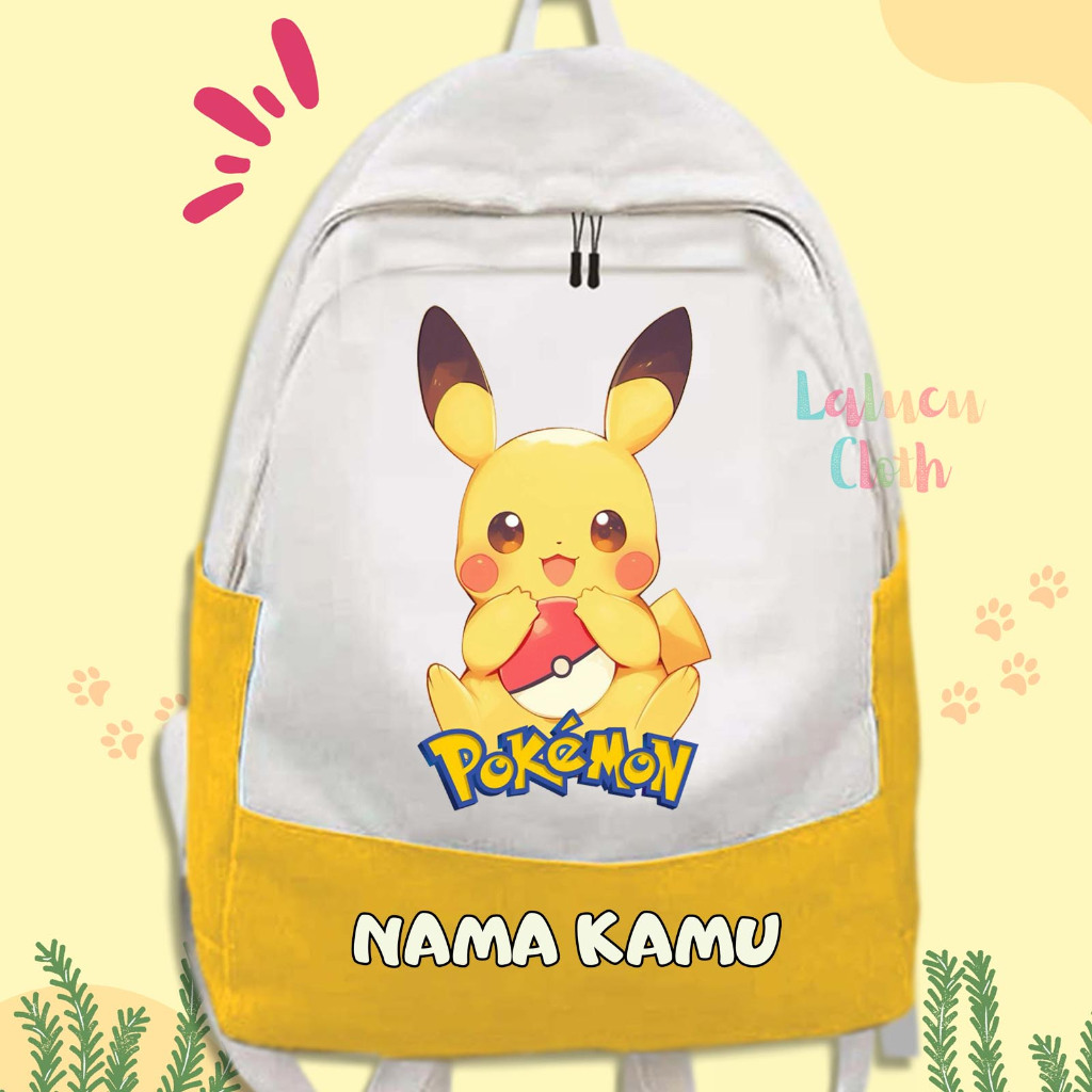 Jual TAS RANSEL ANAK POKEMON PIKACHU CHIBI LUCU / BACKPACK ANAK POKEMON ...