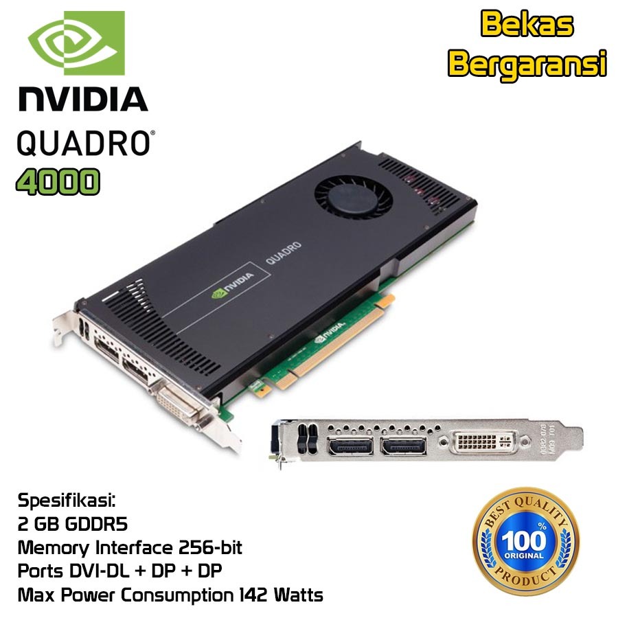 Jual NVIDIA Quadro 4000 2GB GDDR5 Video Card VGA Card Desain High End ...