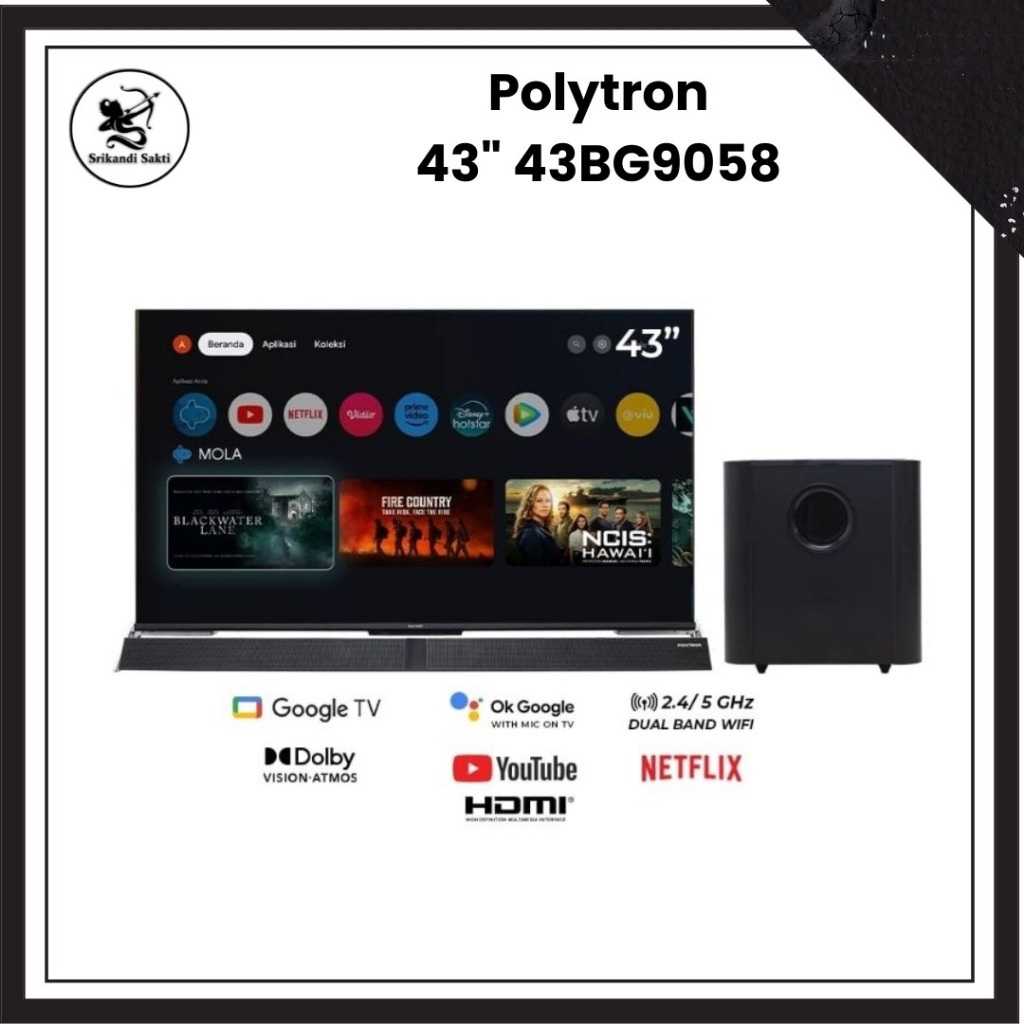 Jual TV Polytron Android Google TV ( Soundbar /Speaker) | Shopee Indonesia
