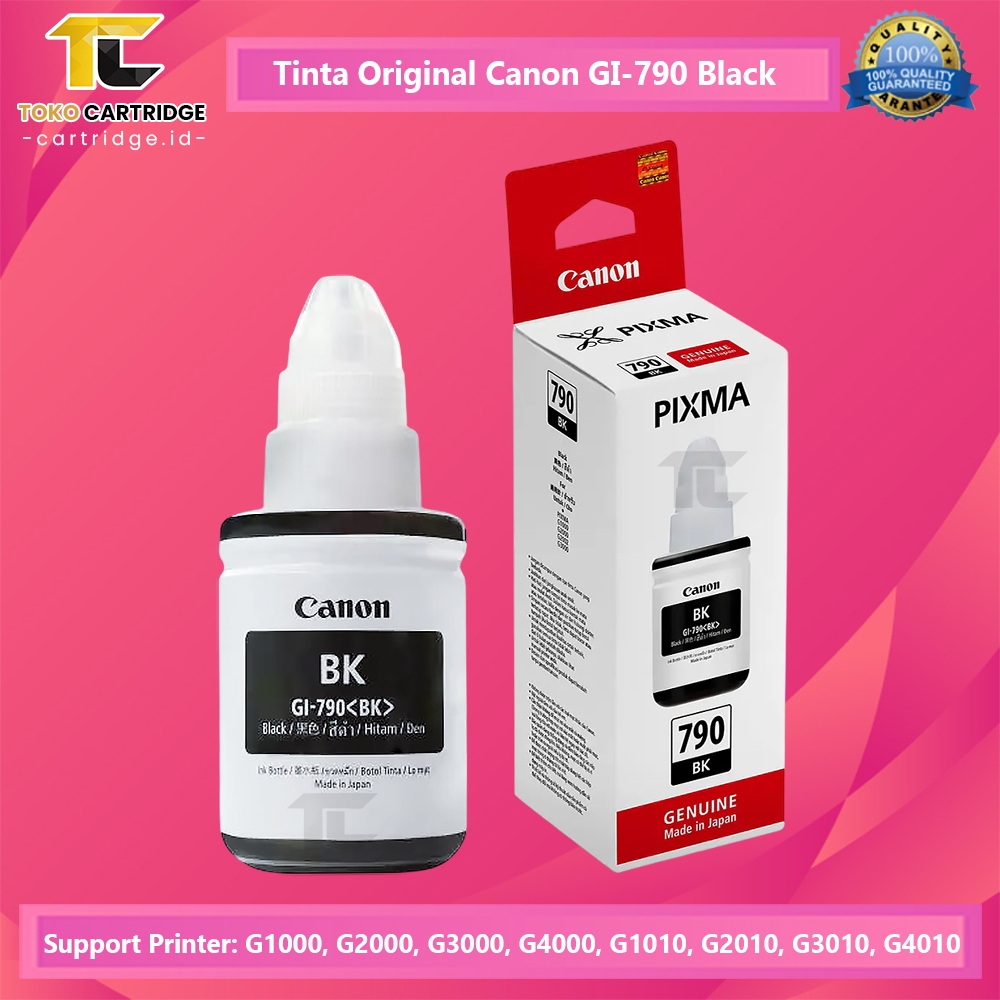 Jual Tinta Canon GI790 GI-790 GI 790 Black Original Ink Printer G1000 ...