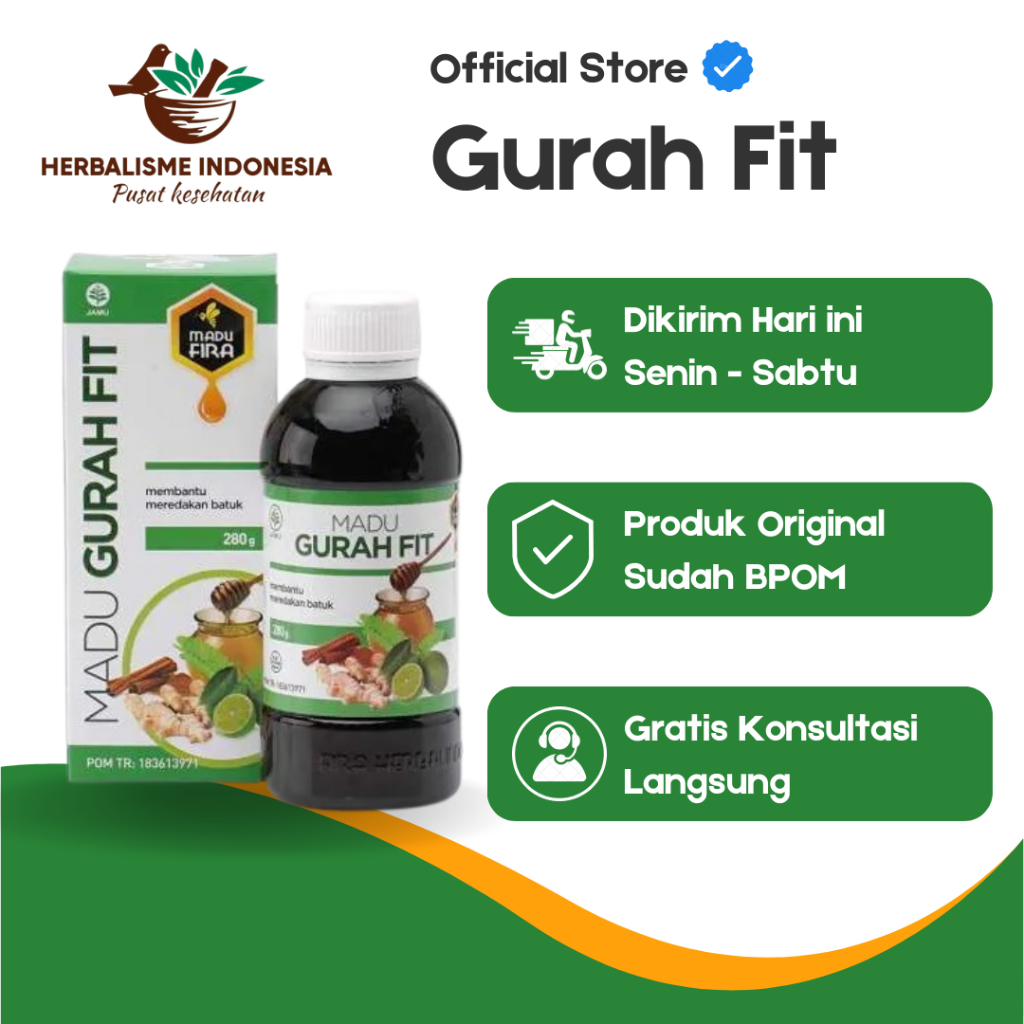 Jual Madu Gurah Fit 280gr – Madu Herbal Atasi Batuk Menahun, Asma ...