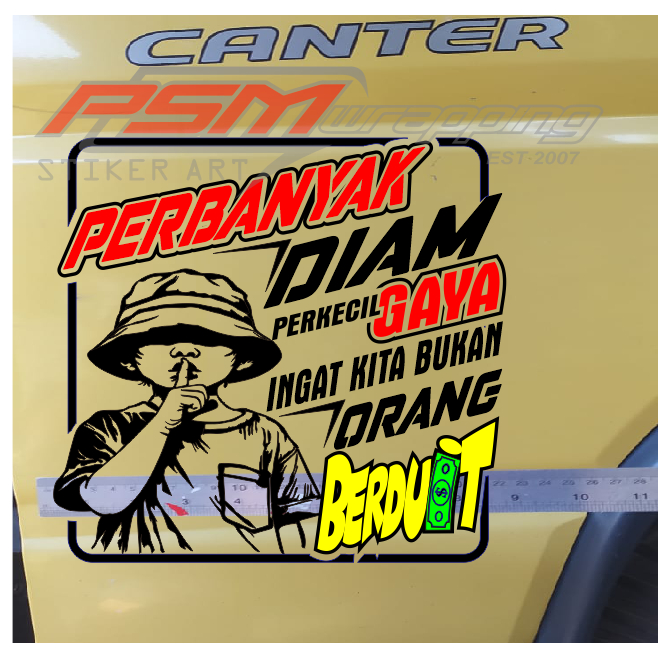 Jual Cutting Sticker Stiker Mobil Variasi Kaca Bodi Samping Kata Kata 7910