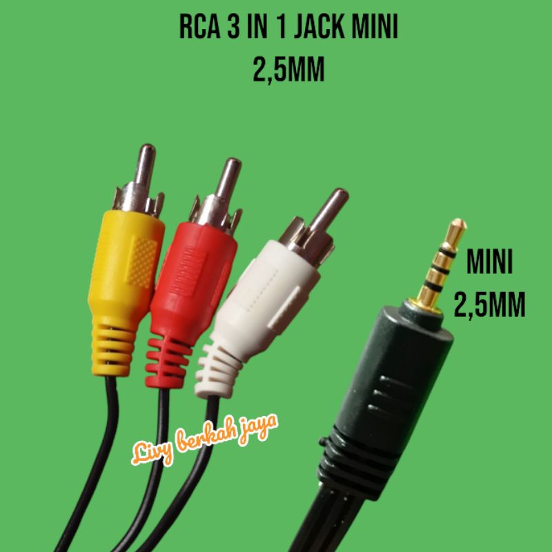 Jual RCA 3 in 1 jack mini 2,5mm | Shopee Indonesia