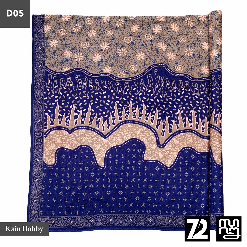 Jual Kain Batik Dobby Premium Motif Lapis Truntum Warna Biru 72 Batik ...