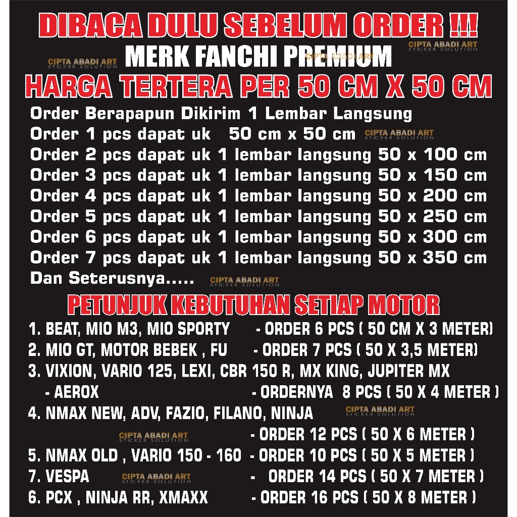 Jual Stiker Skotlet Motor Milenium Jade Gold Scotlet Porsche Urban ...