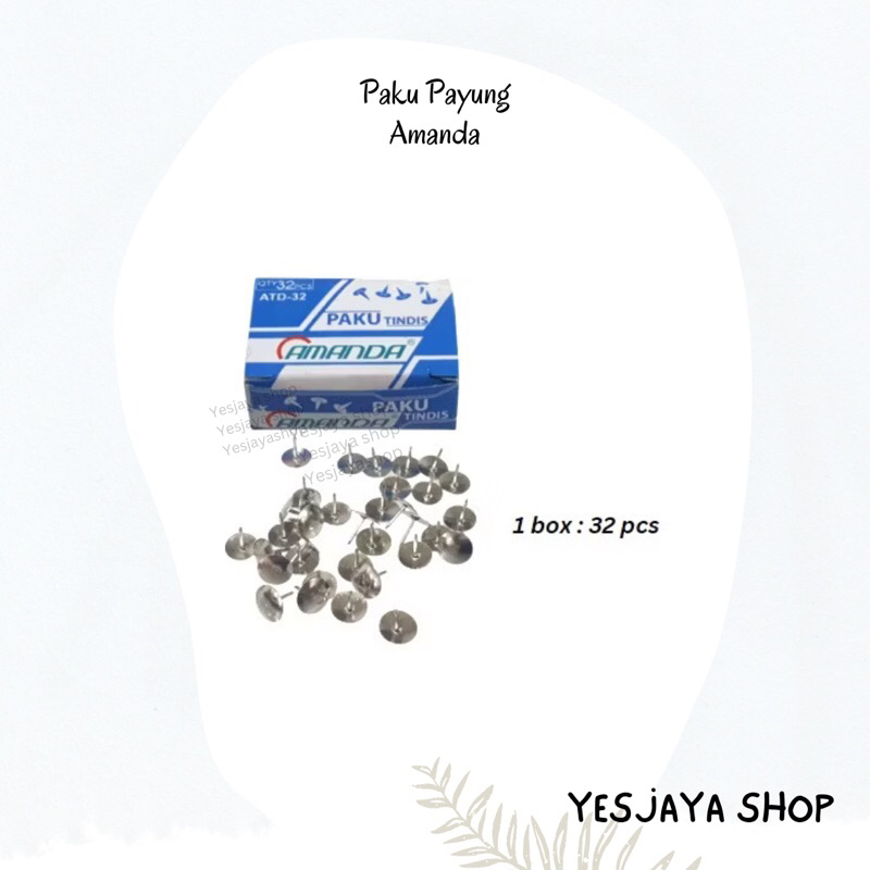 Jual {1 box besar} Paku Payung Amanda / Thumb Tack Amanda | Shopee ...
