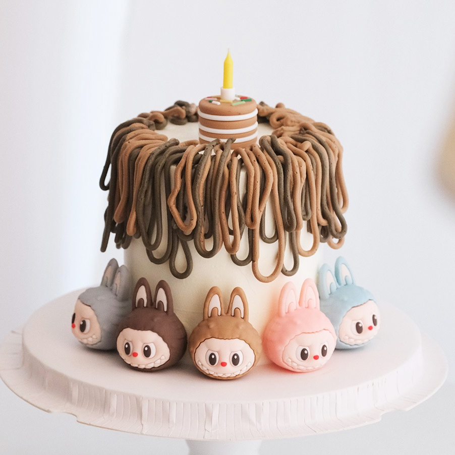 Jual Cake Topper Labubu Kepala Boneka Labubu Head Ulang Tahun Tusukan ...