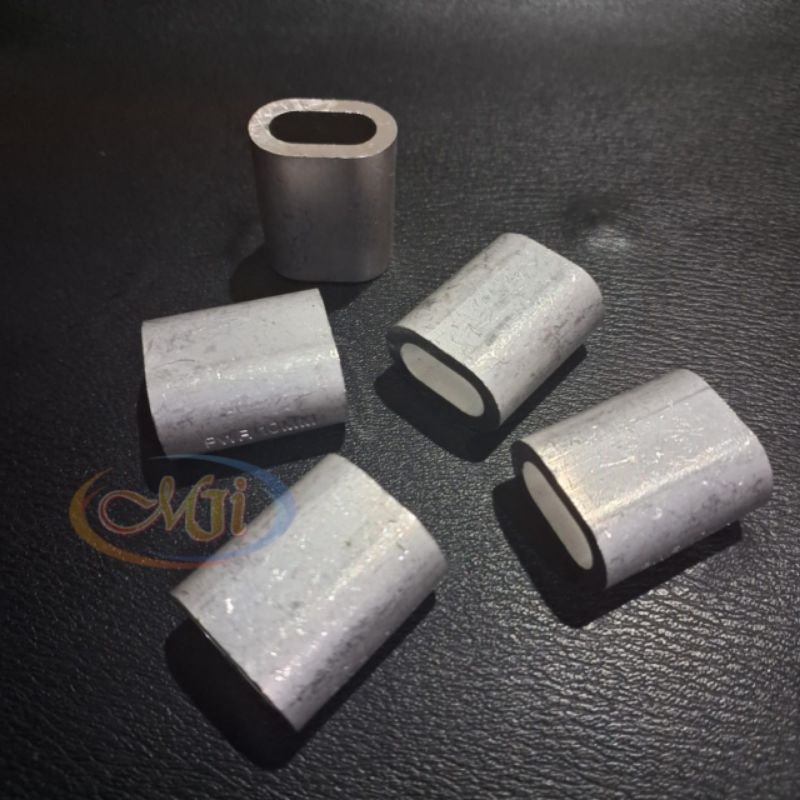 Jual Klem Sling Ferrule Alumunium 10mm Crimp Clam Penjepit Tali Seling ...