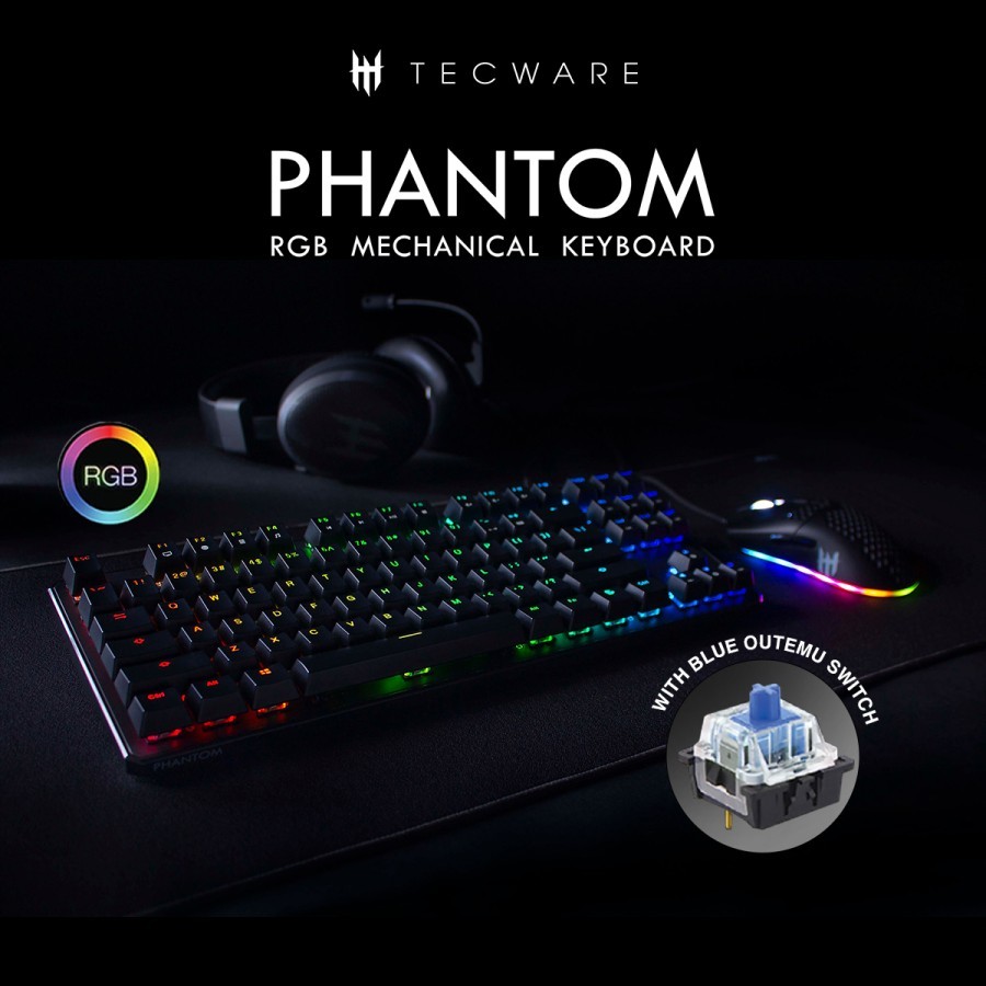 Jual Tecware Keyboard Gaming Phantom 87 Outemu Blue Switch 2020 Edition ...