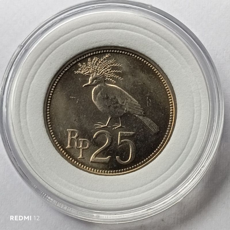 Jual uang koin kuno 25 burung mahkota tahun 1971 | Shopee Indonesia