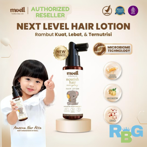 Jual Moell Hair Lotion 100ml Dengan Panax Ginseng, Kemiri, Biotin ...