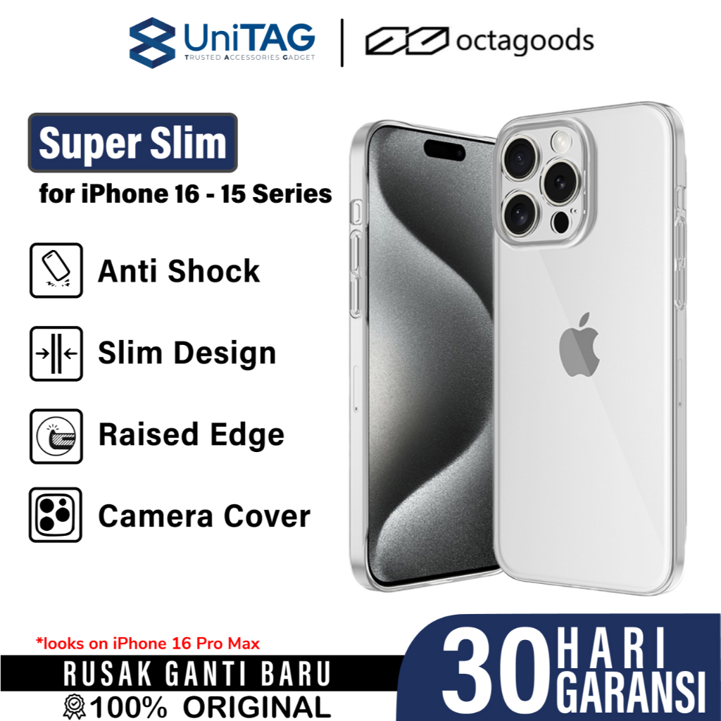 Jual Case iPhone 16 15 Pro Max Plus Octagoods Super Slim Hardcase ...
