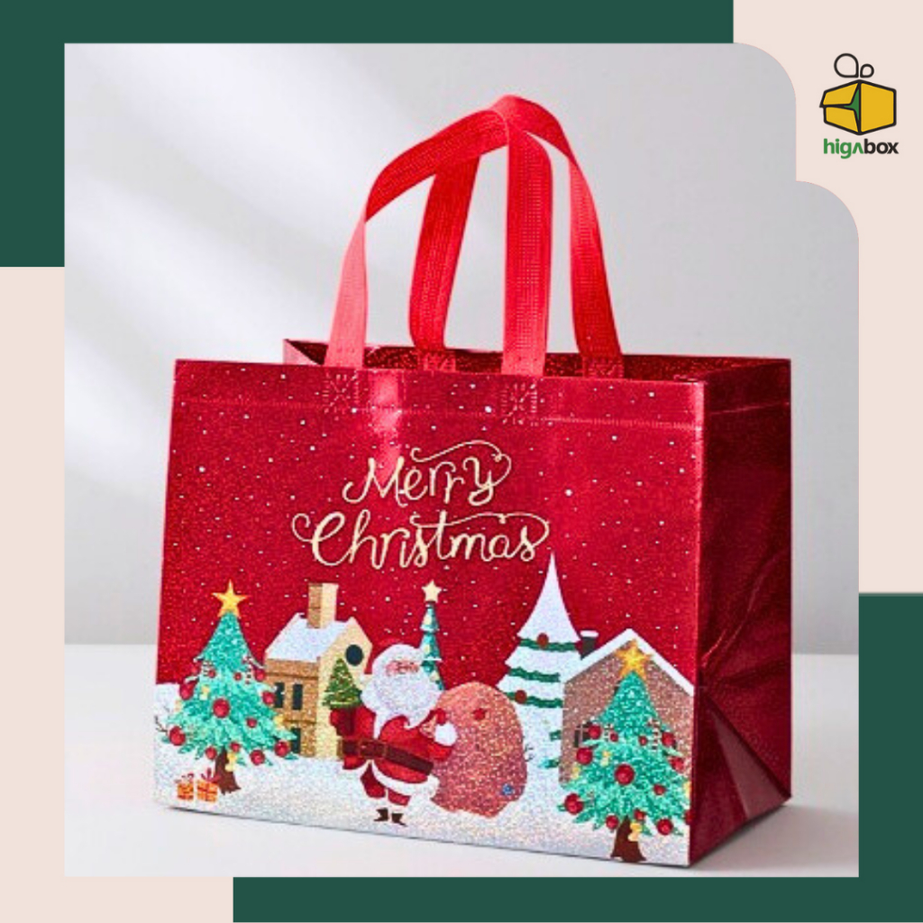 Jual Tas Spunbond Motif Christmas / Goodie Bag Spunbond Edisi Natal ...