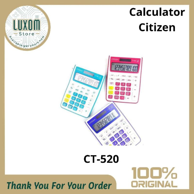 Jual Calculator Citizen CT-520/Calculator Citizen/Kalkulator/Citizen ...