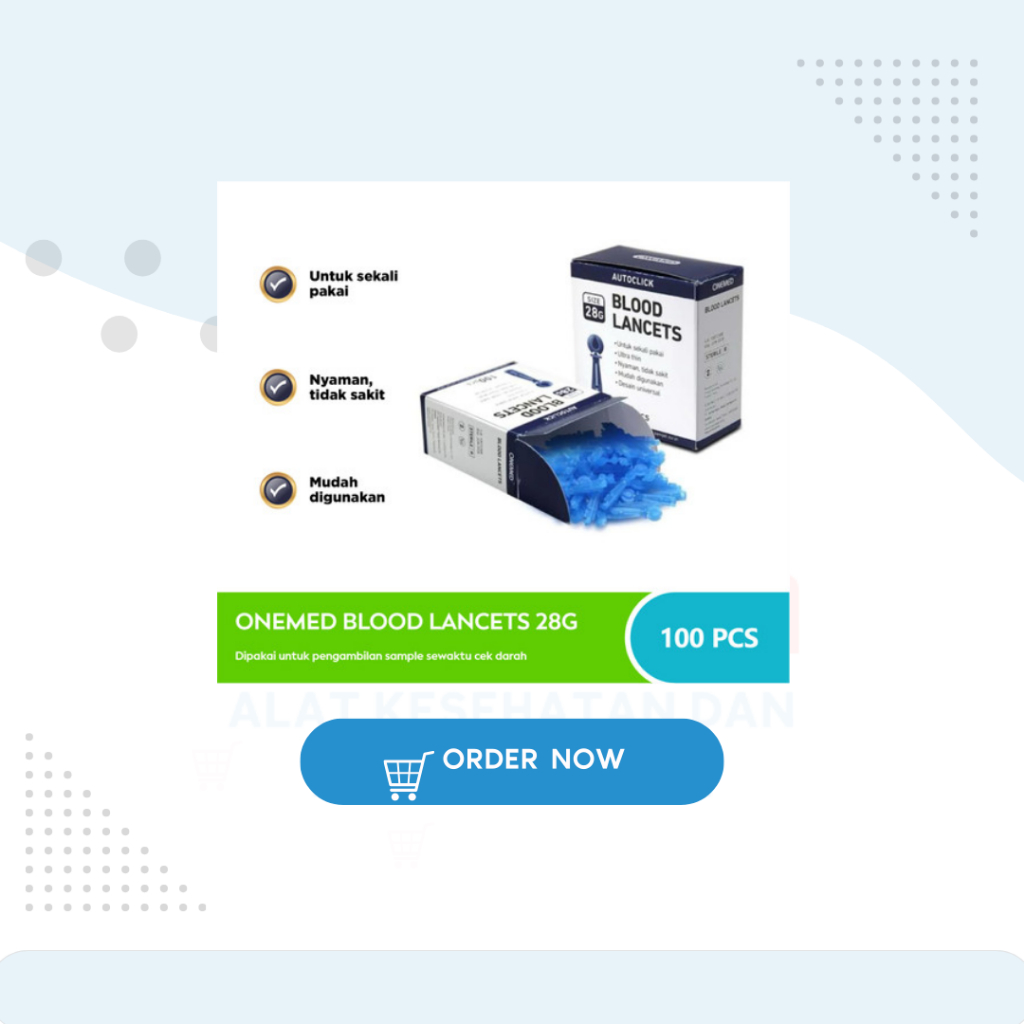 Jual Jarum Lancet / Onemed AutoClick Blood Lancets Jarum Lancet Refill ...