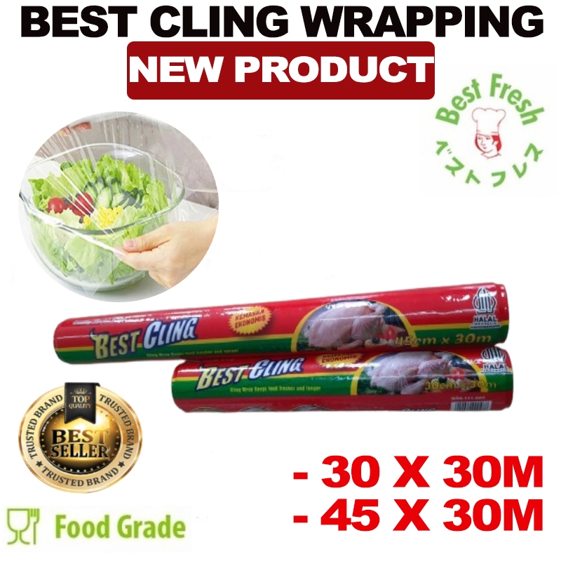 Jual Plastik Cling | BEST CLING PLASTIC WRAP 30 Cm x 30 M / PLASTIK ...