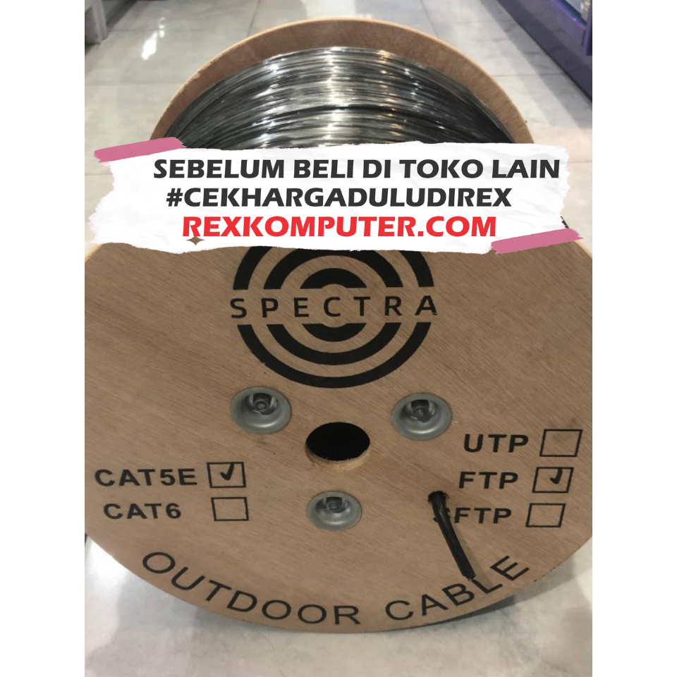 Jual KABEL LAN SPECTRA FTP CAT 5 DOUBEL JACKET 1 ROLL | Shopee Indonesia