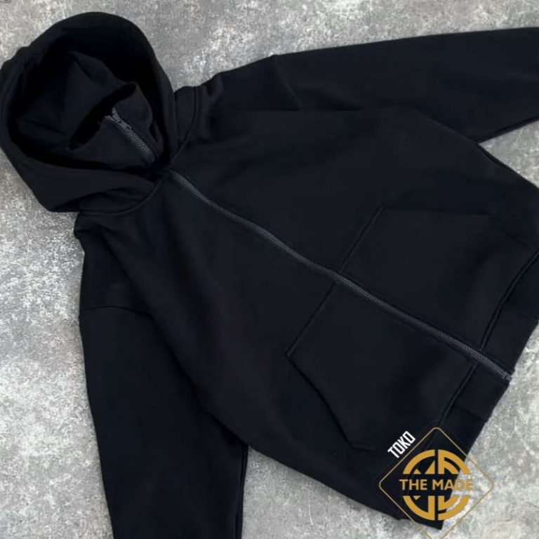 Jual HOODIE BALACLAVA ZIPPER JAKET BOXY HITAM KEREN TERBARU | Shopee ...