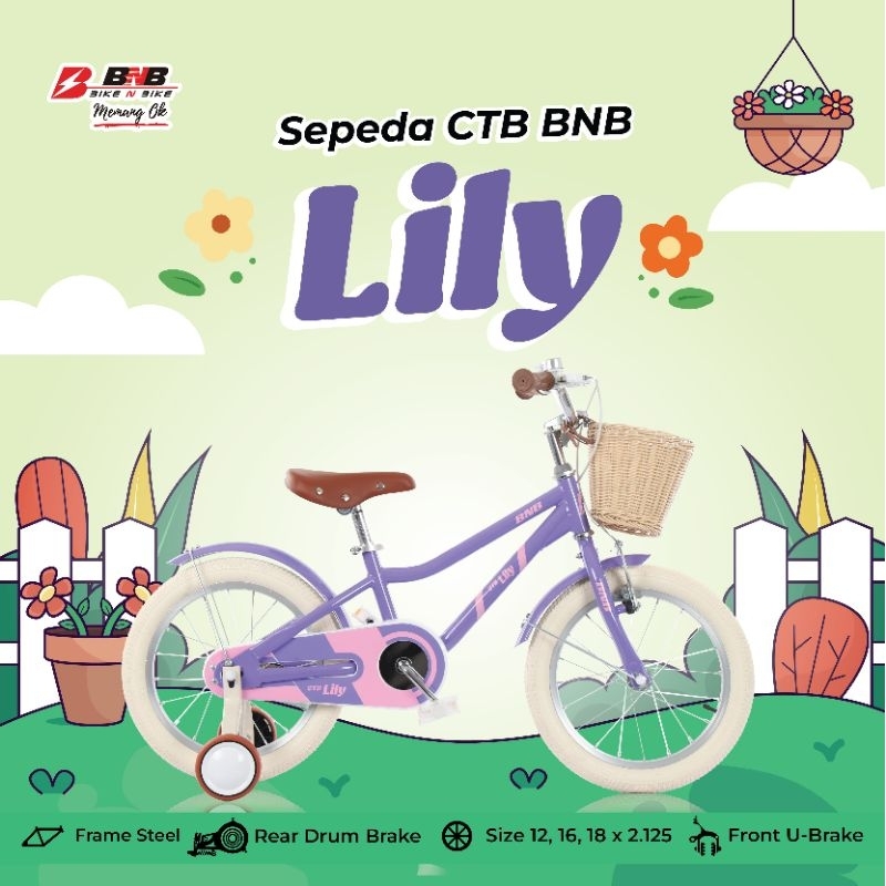 Jual Sepeda Anak BNB 12 inch Lily | Shopee Indonesia