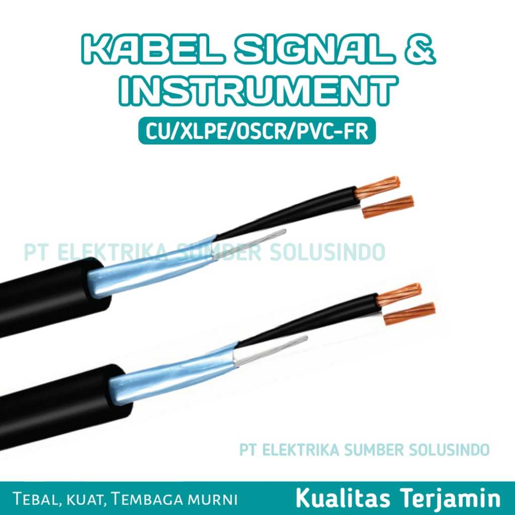 Jual Kabel SIGNAL INSTRUMENT CU/XLPE/OSCR/PVC-FR 1x2x1 mm2 (solid ...