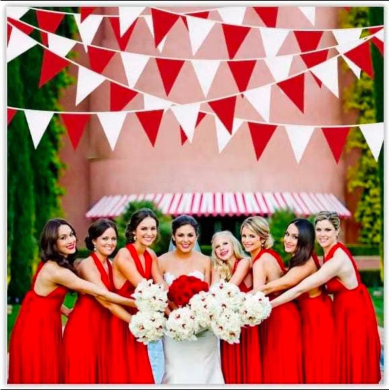 Jual 150Pcs Bendera Merah Putih 80 Meter Bendera Kain Segitiga Bendera Hias Festival | Shopee ...