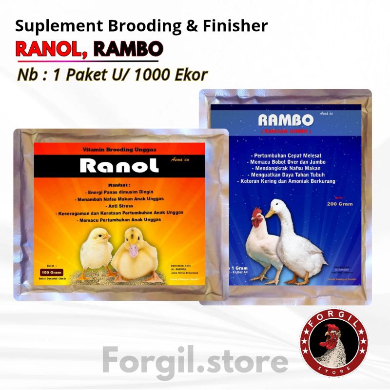 Jual RANOL & RAMBO - Formula Fase Brooding sampai Usia 8 Hari & Vitamin ...