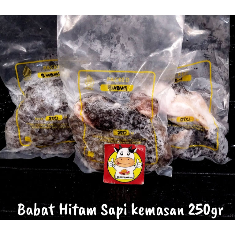 Jual BABAT SAPI HITAM KEMASAN 250GR/500GR/1KG-FROZEN FOOD-BRONTZ JOGJA ...