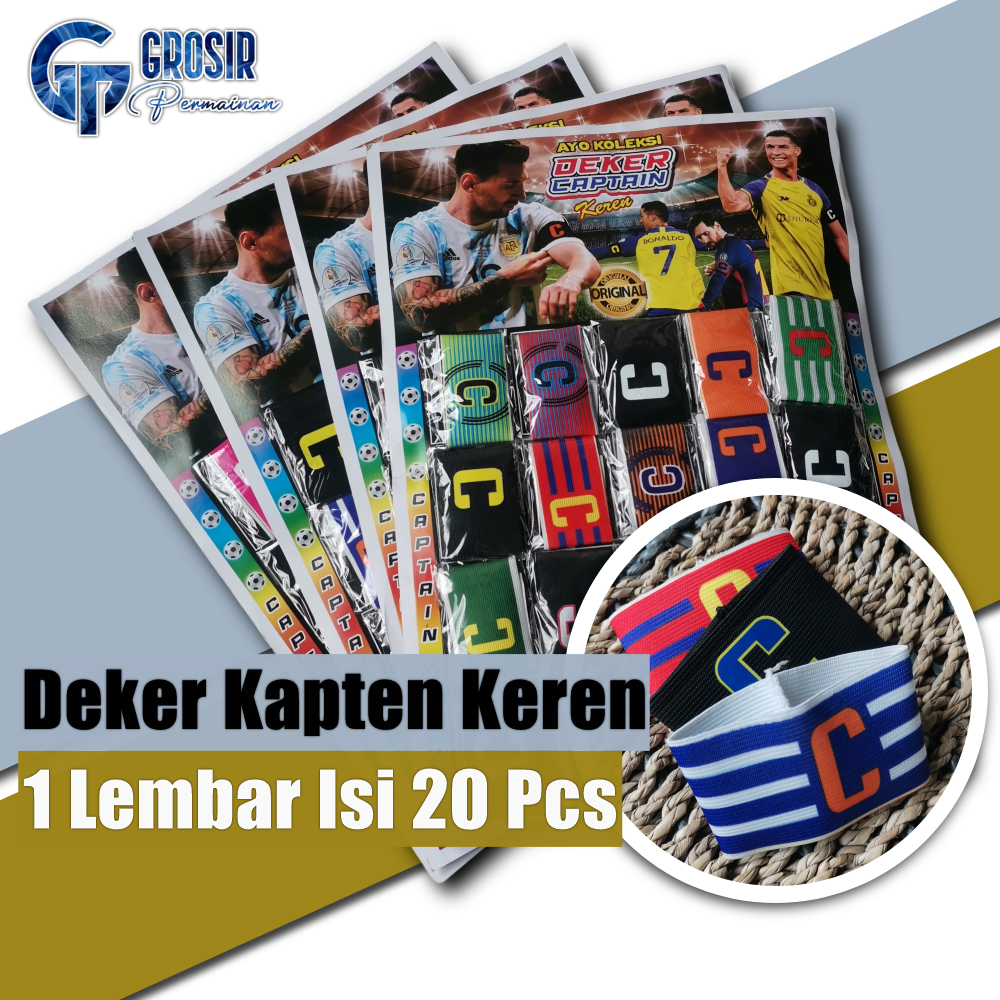 Jual Ban Kapten Bola Deker Tangan Captain Anak 1 Lembar Isi 20 Pcs ...