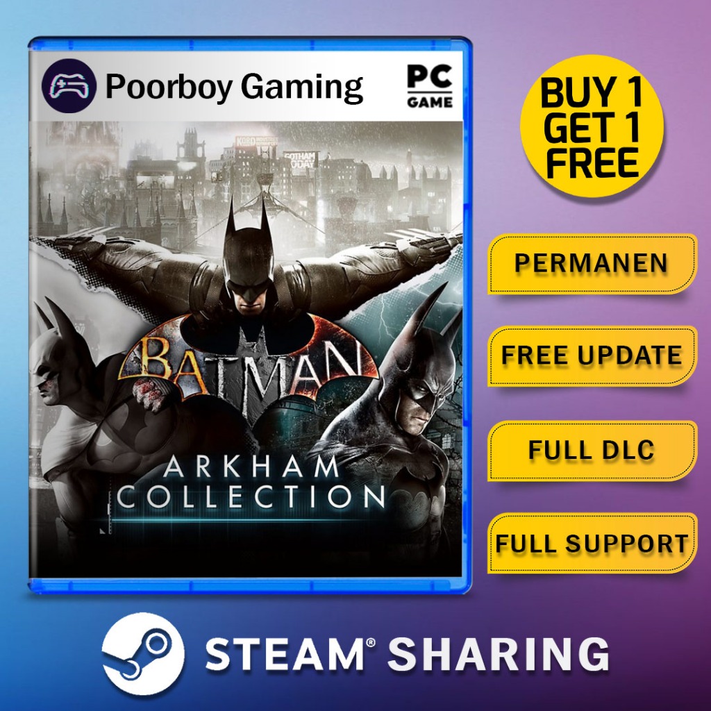 Jual BATMAN: ARKHAM COLLECTIONS TRILOGY PC ORIGINAL | Shopee Indonesia