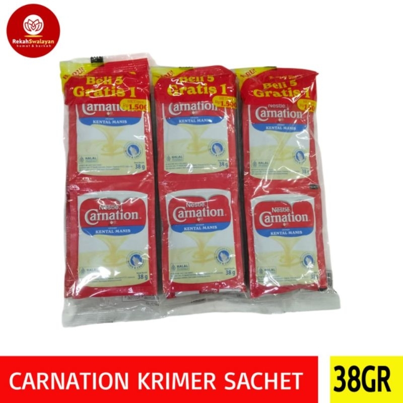 Jual SKM Carnation Putih Sachet 38gr isi 6 pcs. | Shopee Indonesia