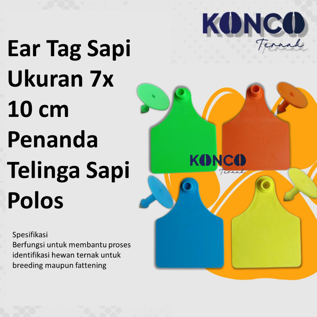 Jual Ear Tag Sapi Ukuran 7x 10 cm Penanda Telinga Sapi Polos per 100pcs ...