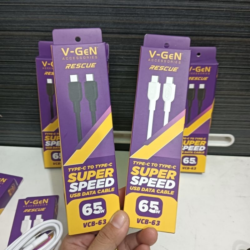 Jual V-GEN VCB-63 Data Cable Type-C To Type-C SUPER SPEED 65W 200cm ...