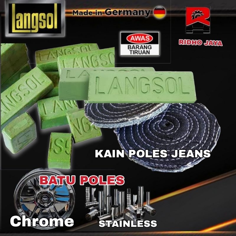 Jual BATU POLES LANGSOL / Watu Ijo / Kain Poles Jeans Stainless ...