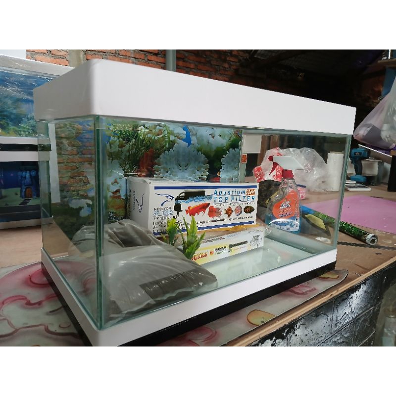 Jual AQUARIUM KACA 60X30X30 fullset bergaransi | Shopee Indonesia