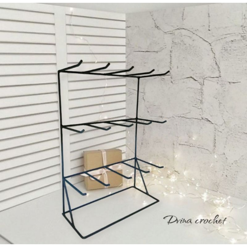 Jual Rak display ganci/rak display aksesoris/rak display aestetik ...