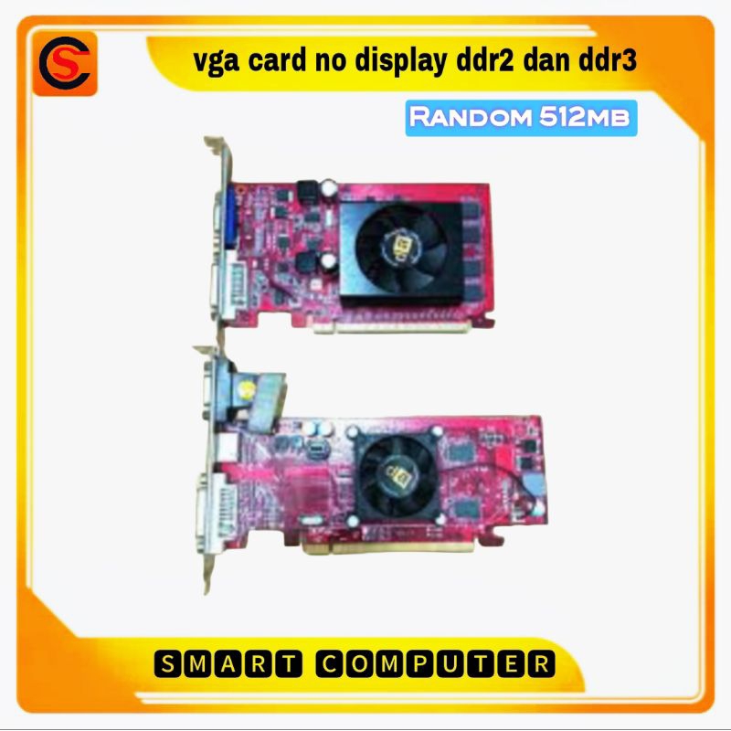 Jual vga card no display ddr2 dan ddr3 random 512mb | Shopee Indonesia