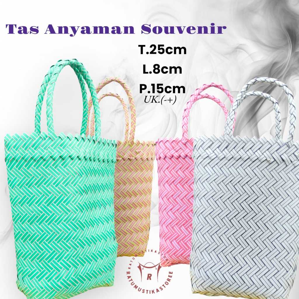 Jual Tas Anyaman Plastik model Tinggi Tas Sovenir | Shopee Indonesia